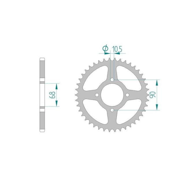 Afam Rear Sprocket Steel 520